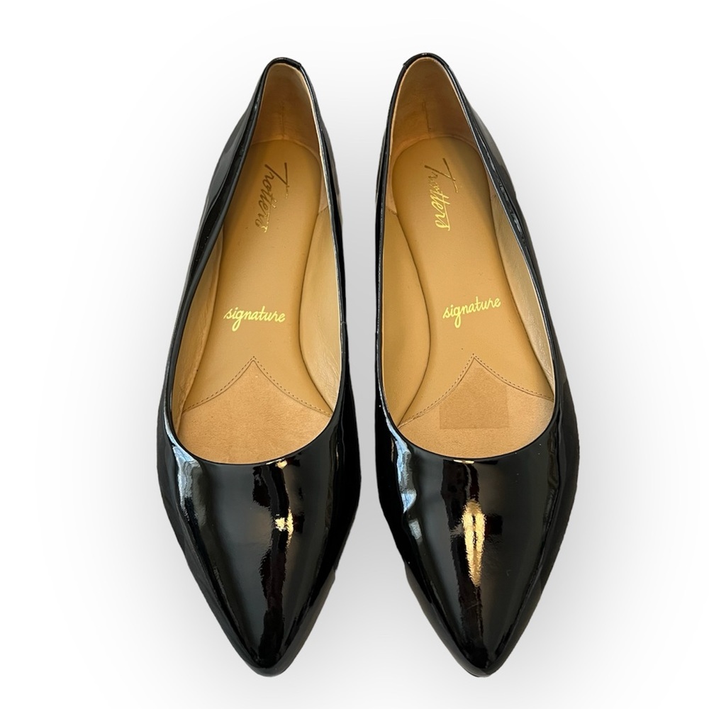 Trotters Signature Black Patent Leather Pointed Toe F… - Gem